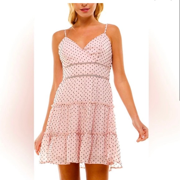 row a | Dresses | Rowa Size Xl Fits For L Pink Clip Dot Ladder Trim ...